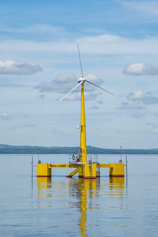 VolturnUS Floating Offshore Wind Turbine with Windfloat Semi ...